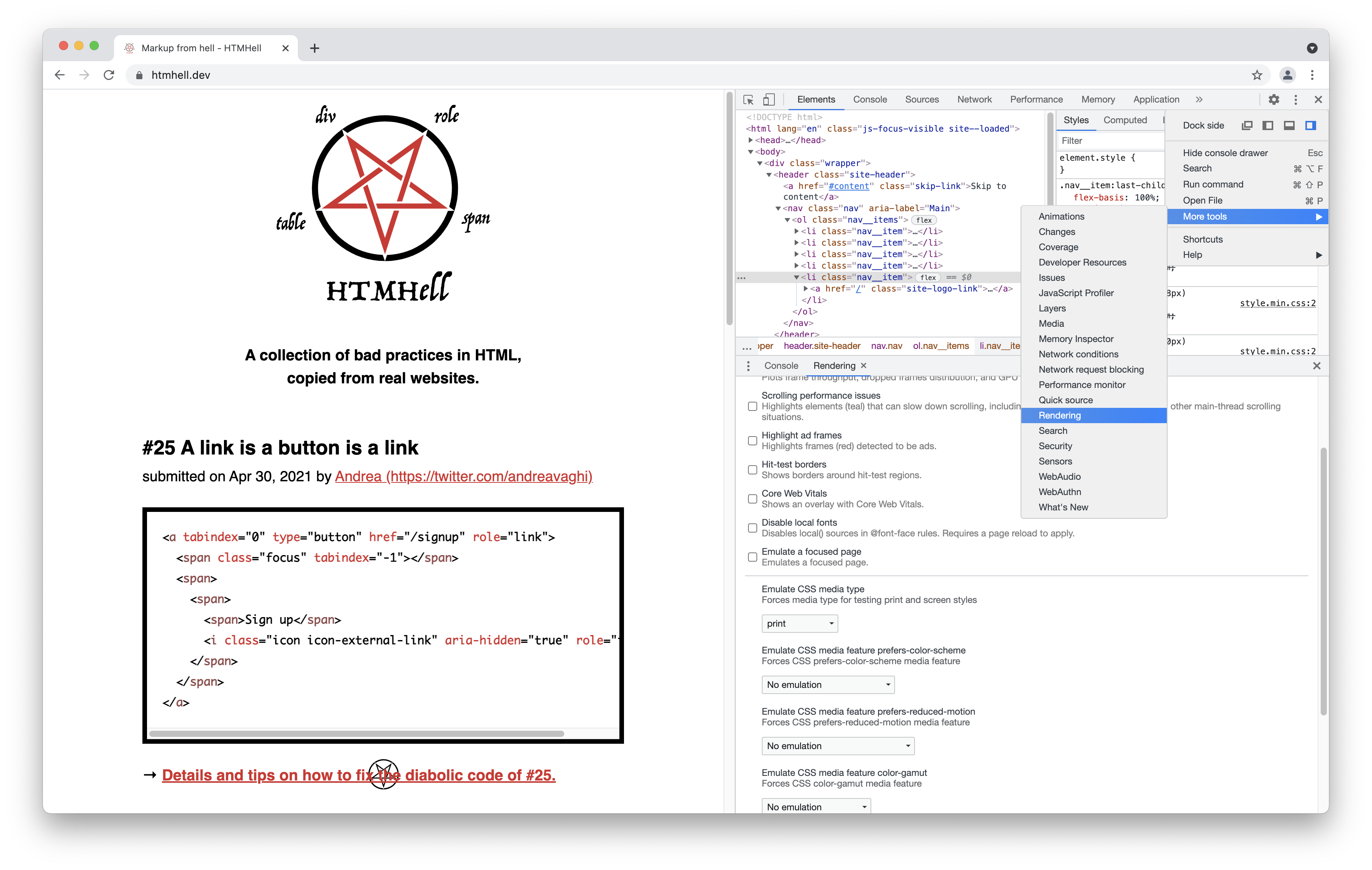 Print Style Sheets HTMHell